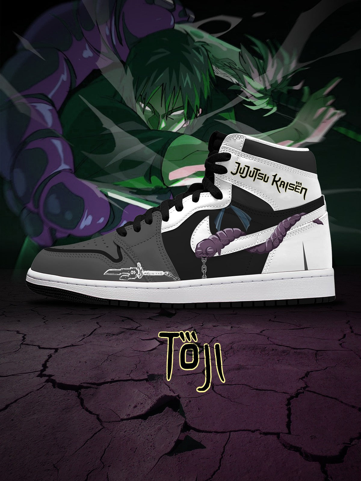 Toji Fushiguro V.1 High-top Custom Sneakers – MoeKyo | Anime Merch Store