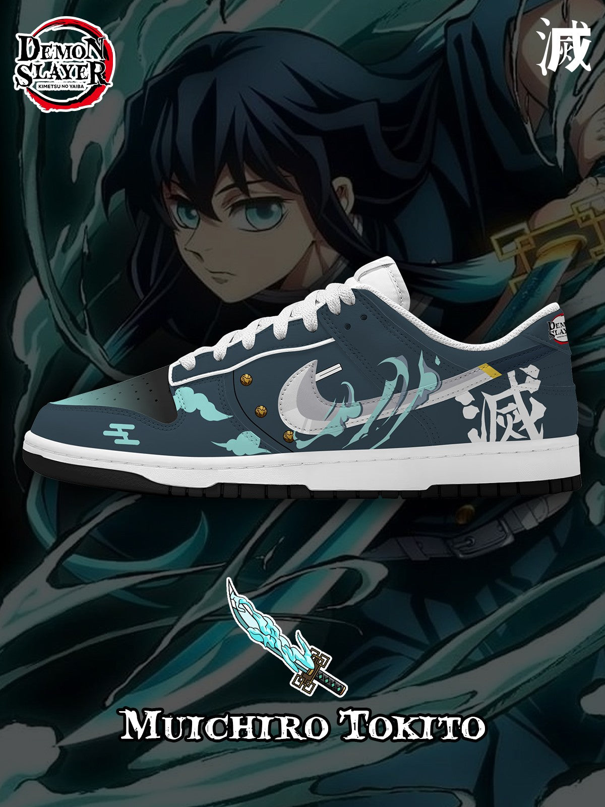 Muichiro V.5 Custom Court-Low Sneakers – MoeKyo | Anime Merch Store