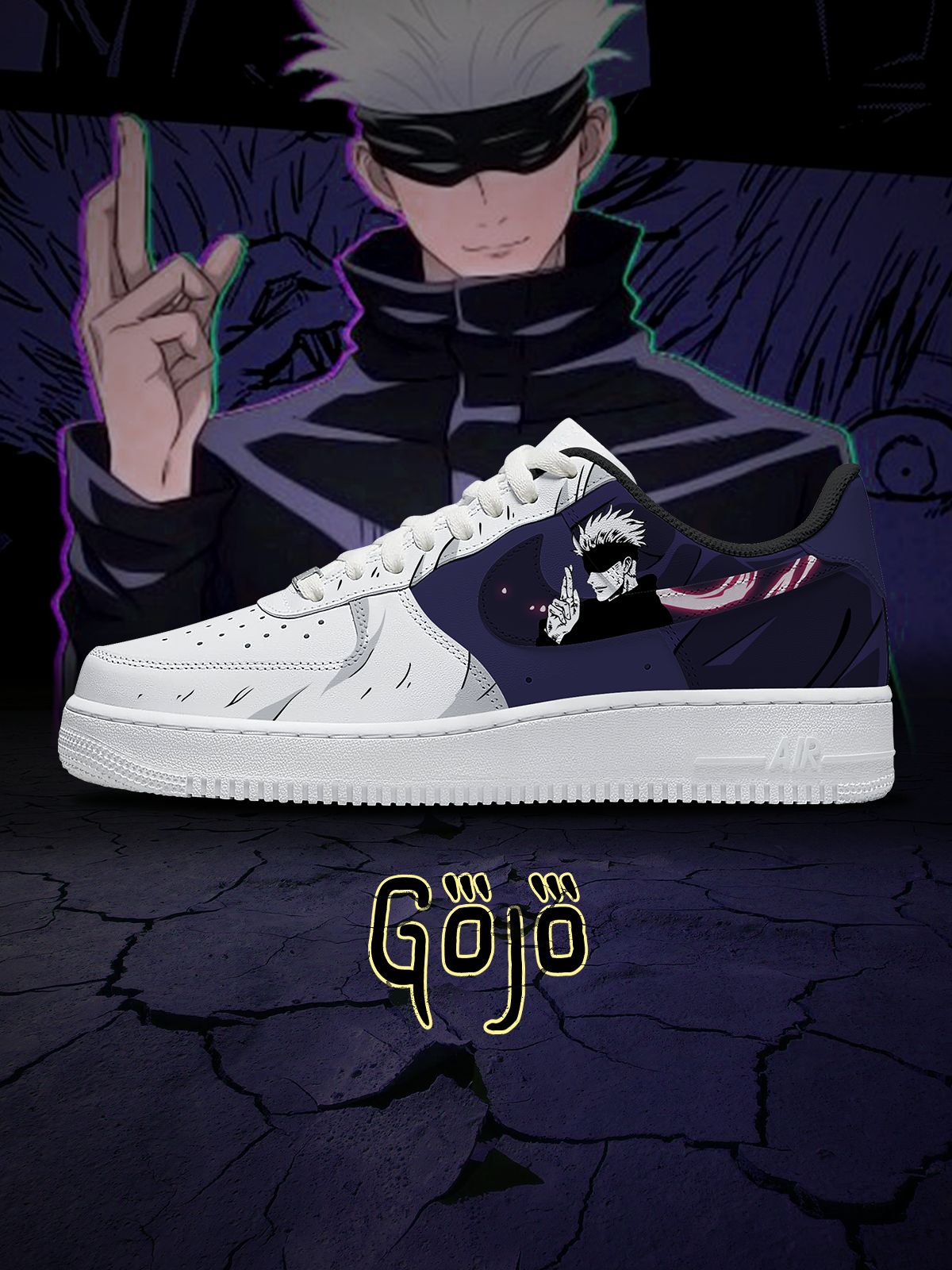 Satoru Gojo V.5 Custom Sneakers – MoeKyo | Anime Merch Store