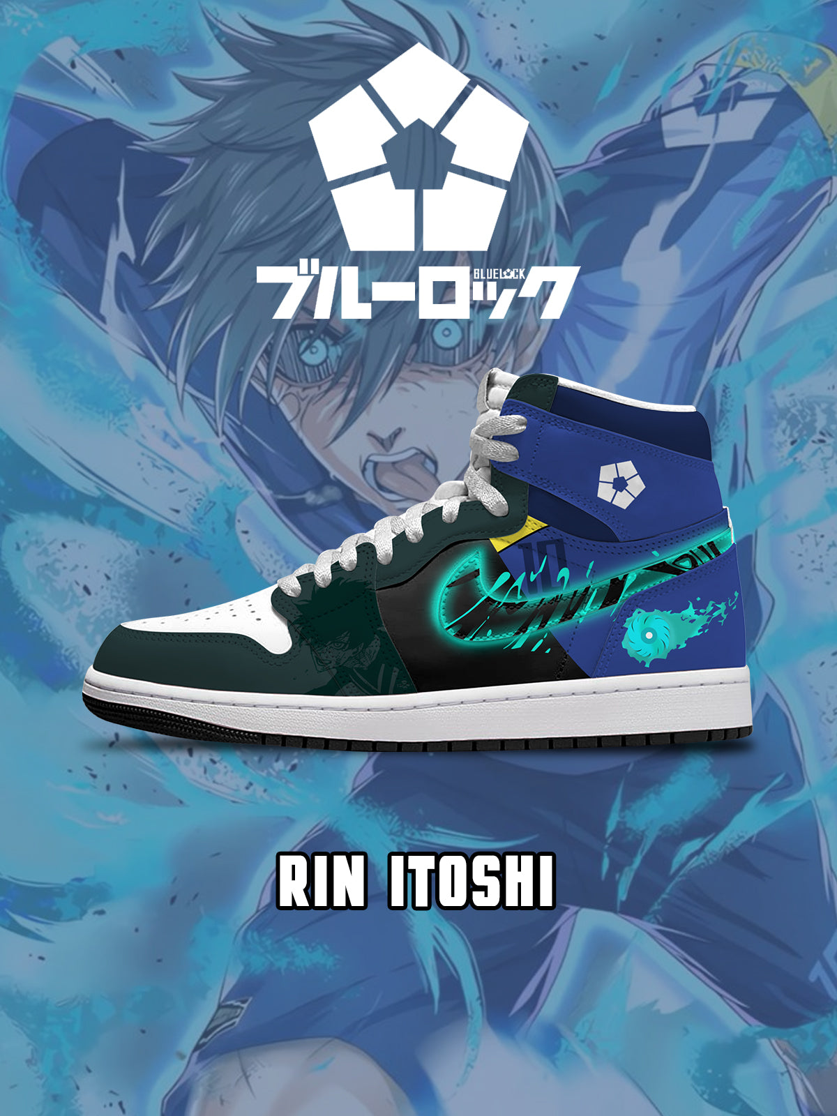 Rin Itoshi V.6 Custom High-Top Sneakers – MoeKyo | Anime Merch Store