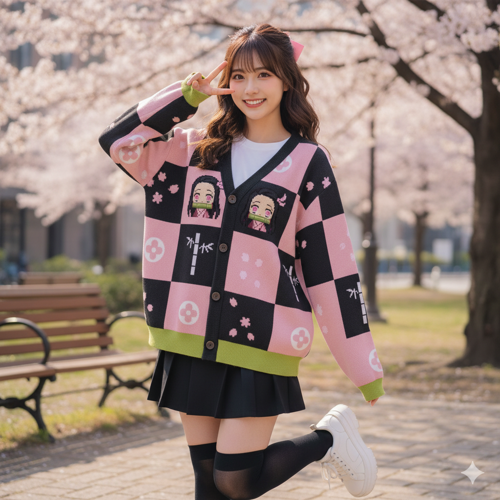 Demon Slayer Anime Cardigan Nezuko – MoeKyo | Anime Merch Store