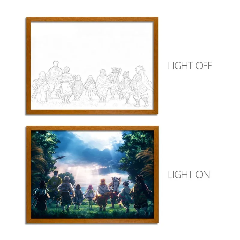 Zenitsu Demon Slayer Anime V.1 – LED Light Painting Photo Frame & Wall ...
