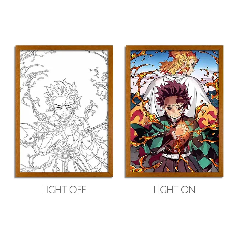 Demon Slayer Corp Anime – LED Light Painting Photo Frame & Wall Art ...