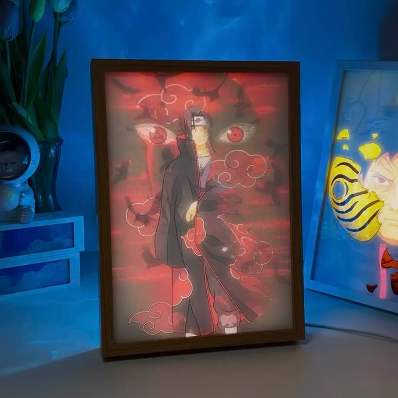 Itachi – LED Light Painting Photo Frame & Wall Art – MoeKyo | Anime ...